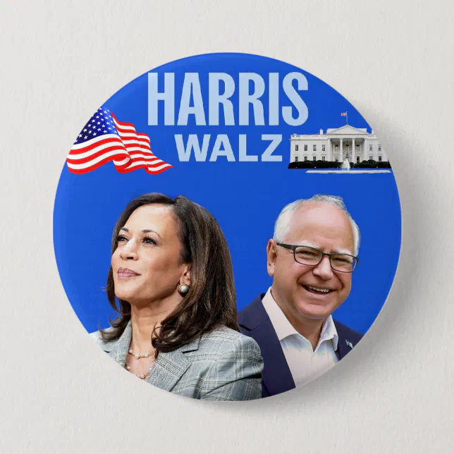 Vote-Kamala-Harris and Tim-Walz-2024_ Button | Zazzle