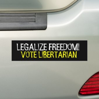 Vote Libertarian Bumper Sticker | Zazzle
