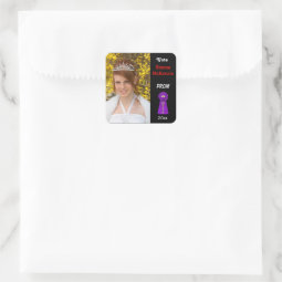 Vote me for Prom Queen (Purple) Square Sticker | Zazzle