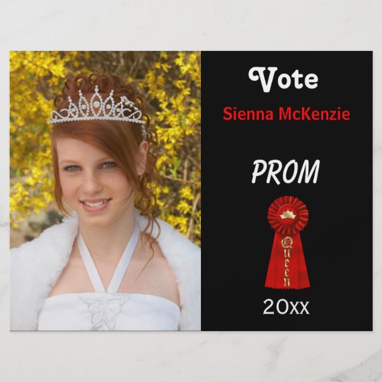 Vote me for Prom Queen (Red) Flyer | Zazzle.com