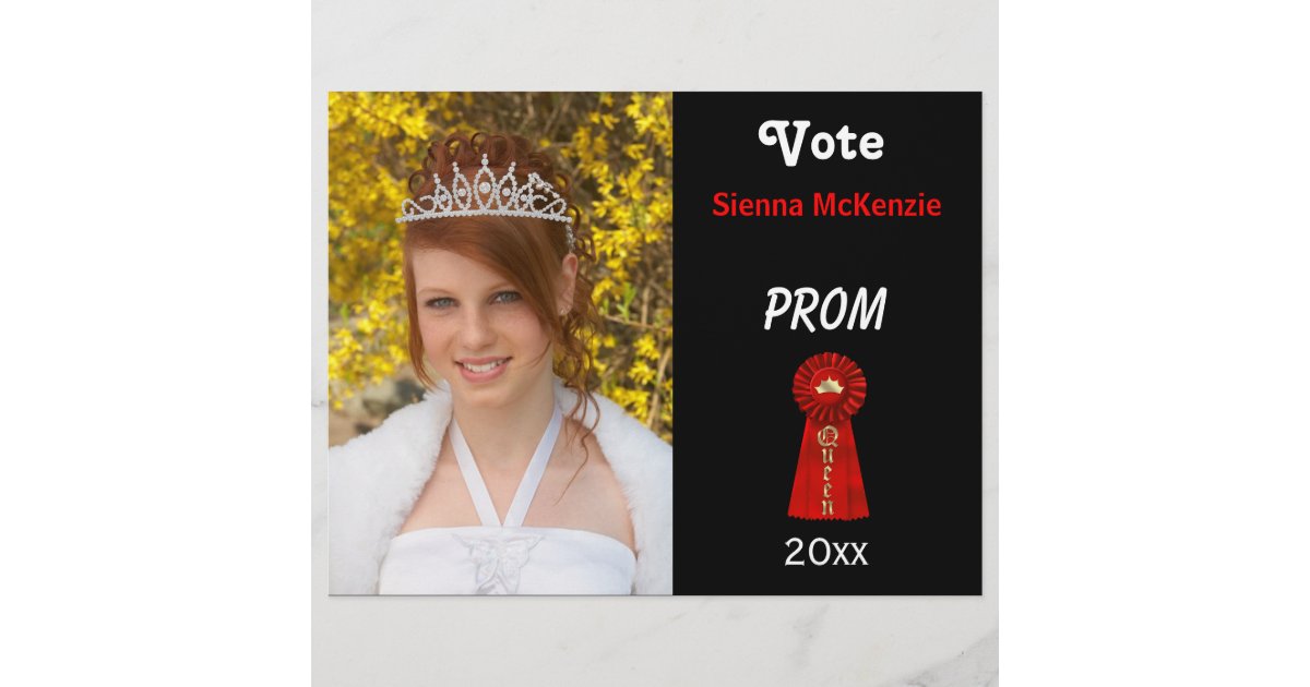 Vote me for Prom Queen (Red) Flyer | Zazzle