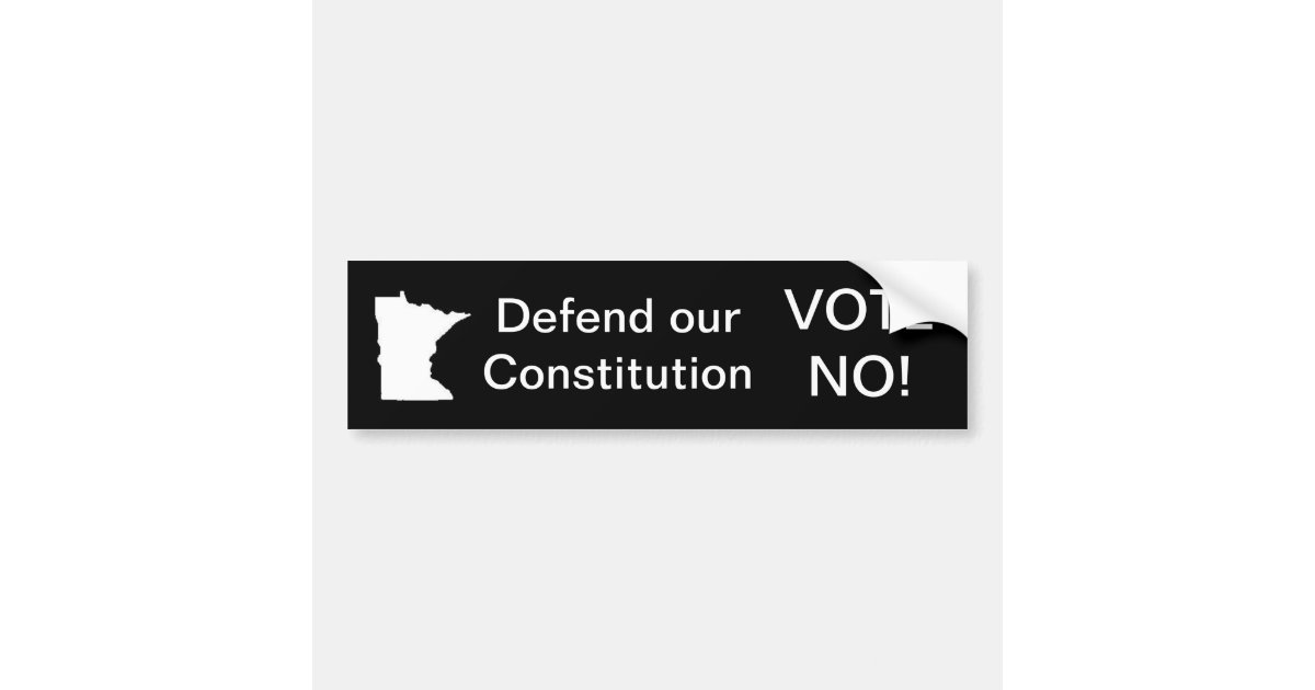 Vote No! Bumper Sticker | Zazzle