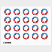 Vote Obama "O" Classic Round Sticker | Zazzle