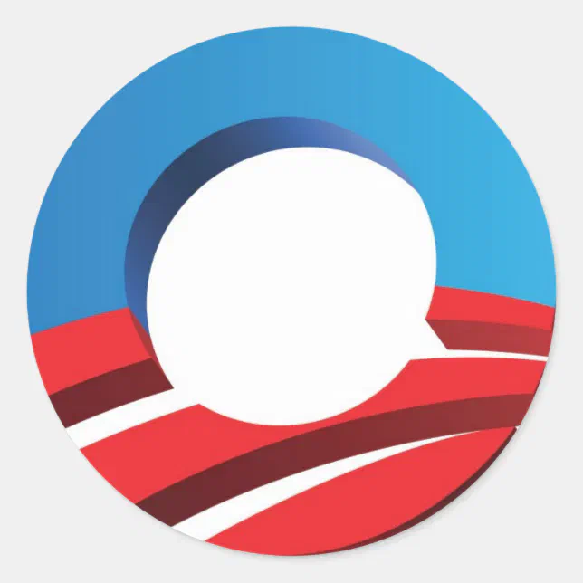 Vote Obama "O" Classic Round Sticker | Zazzle
