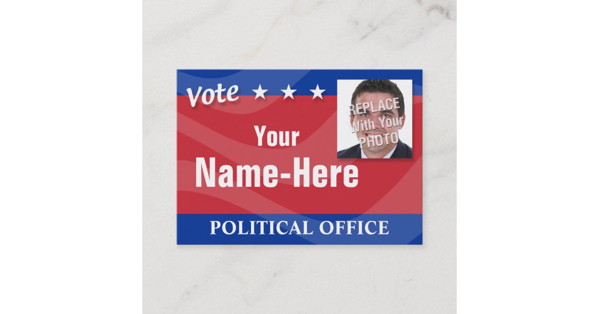 VOTE - Political Campaign Business Card | Zazzle