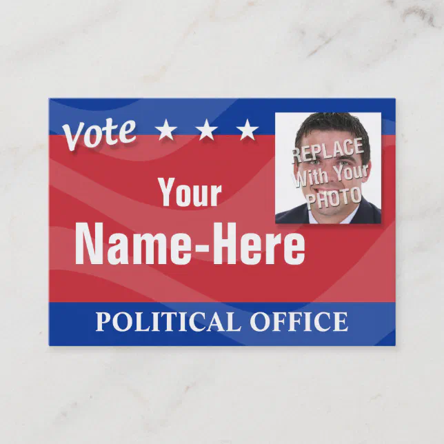 VOTE - Political Campaign Business Card | Zazzle