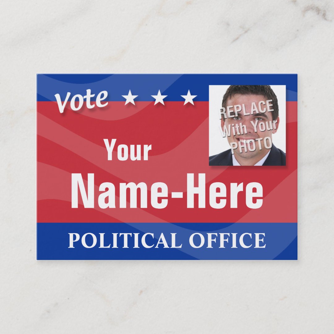 VOTE - Political Campaign Business Card | Zazzle