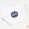 Vote political election stars and stripes classic round sticker | Zazzle