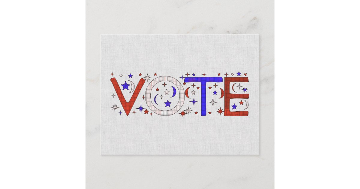 VOTE POSTCARD | Zazzle