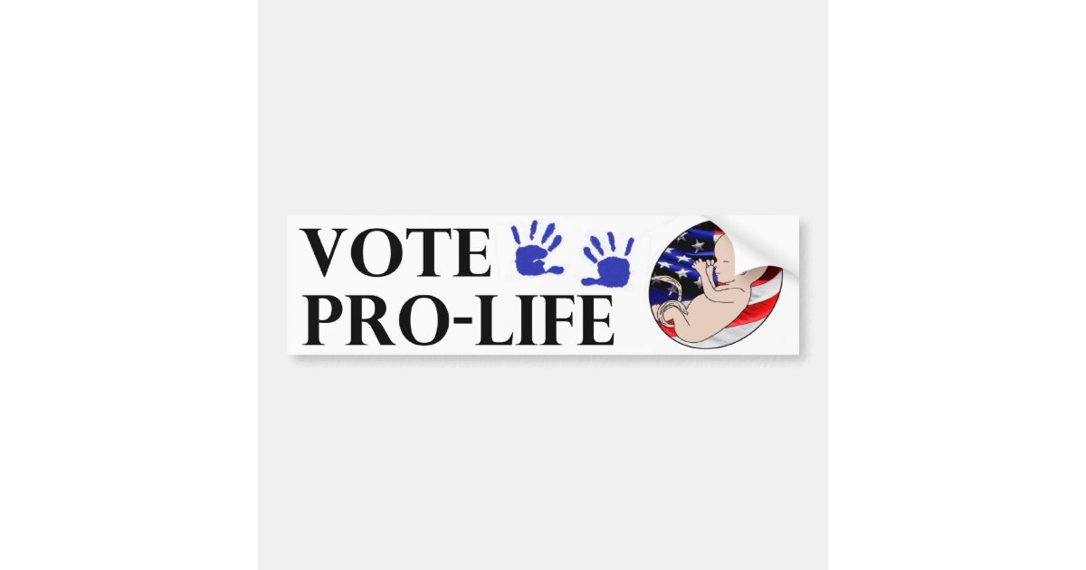 Vote Pro-Life Bumper Sticker | Zazzle