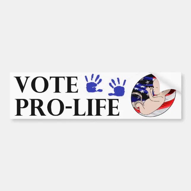 Vote Pro-Life Bumper Sticker | Zazzle