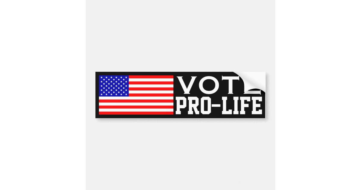 Vote Pro-Life Bumper Sticker | Zazzle