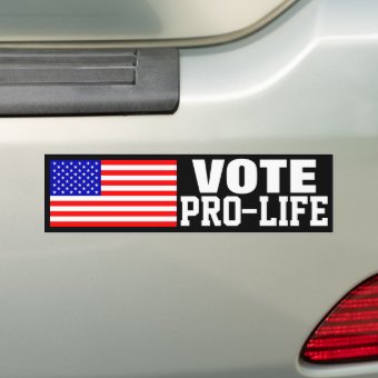 Vote Pro-Life Bumper Sticker | Zazzle