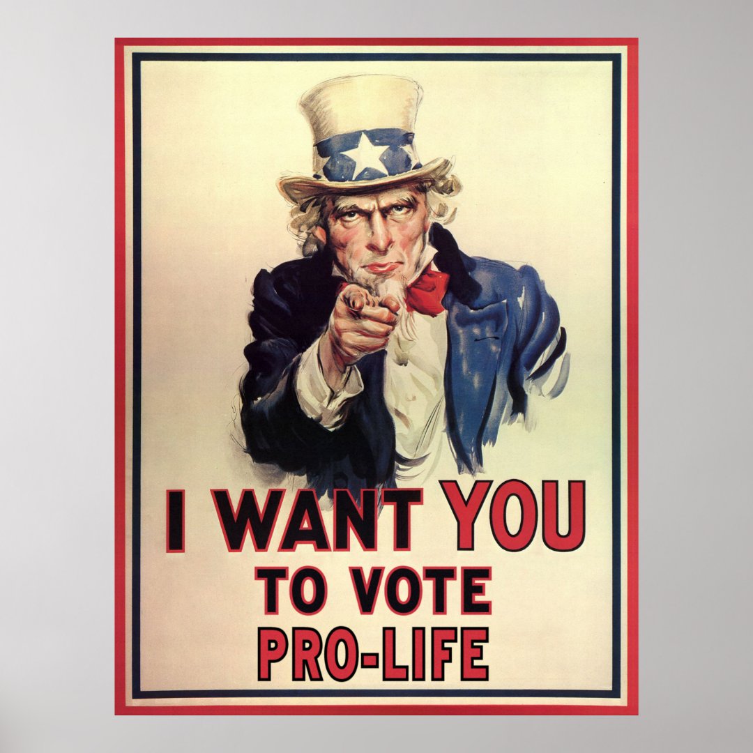 Vote Pro-Life Poster | Zazzle
