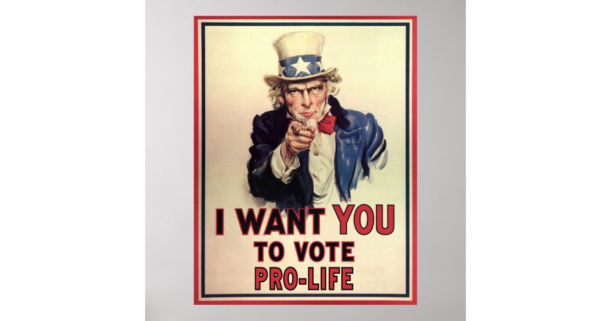 Vote Pro-Life Poster | Zazzle