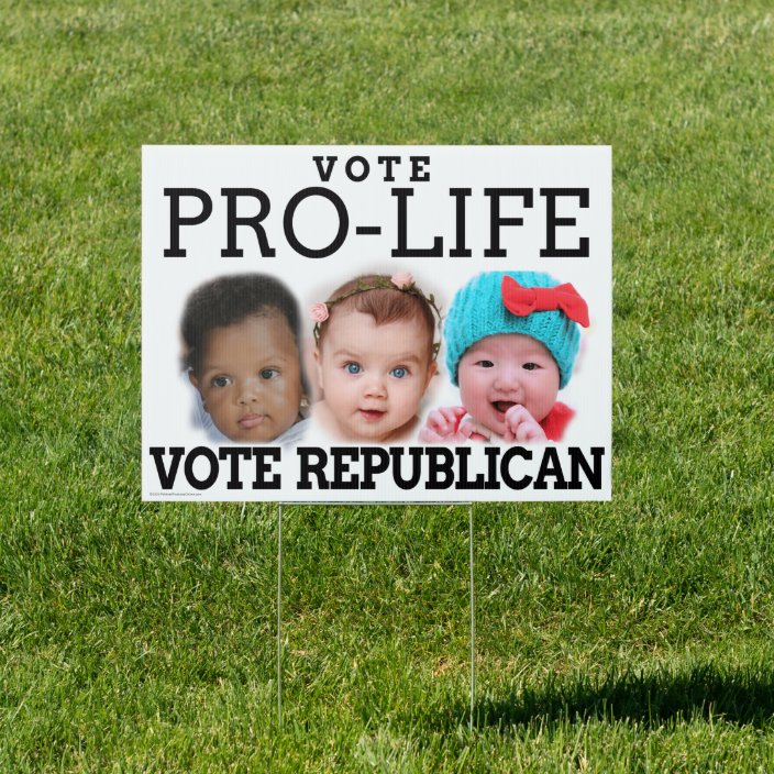 Vote Pro-Life Republican Trump 2020 Yard Sign | Zazzle.com