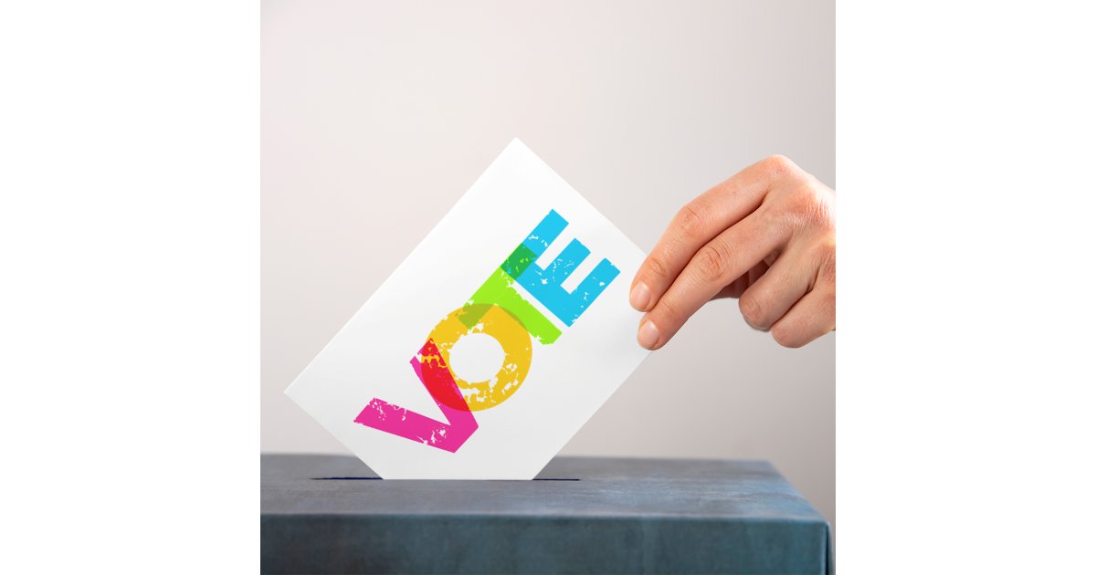 Vote Rainbow Letters Custom Postcard | Zazzle