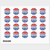 Vote Red and Blue Election Classic Round Sticker | Zazzle