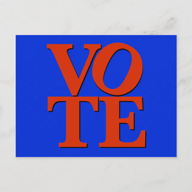 VOTE Red and Blue Postcard | Zazzle