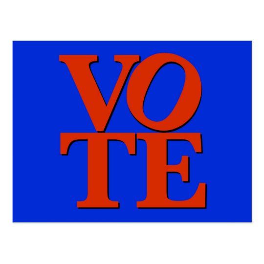 VOTE Red and Blue Postcard | Zazzle.com