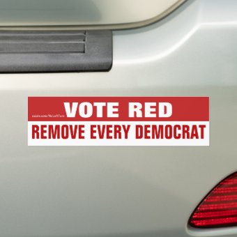 Vote Red Remove Every Democrat Bumper Sticker | Zazzle