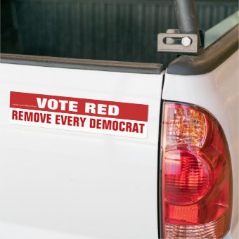 Vote Red Remove Every Democrat Bumper Sticker | Zazzle