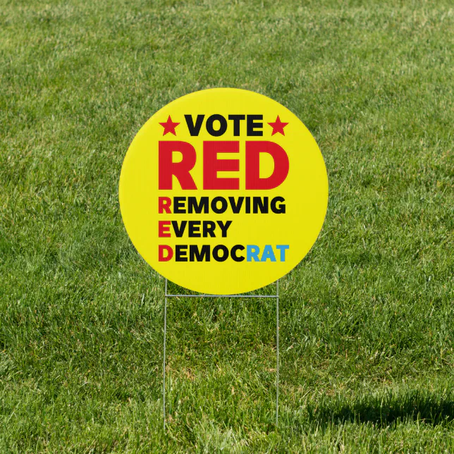 vote red sign | Zazzle
