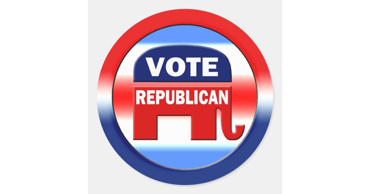Vote Republican Classic Round Sticker | Zazzle