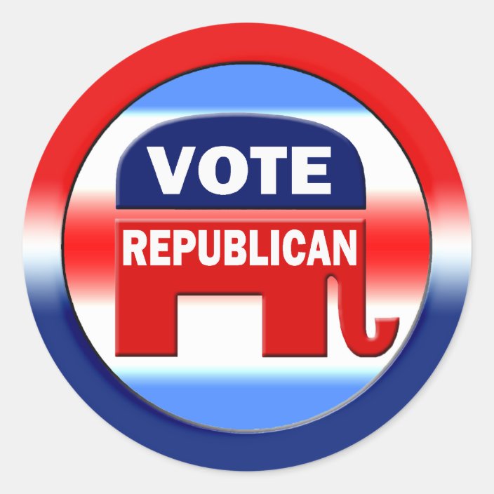 Vote Republican Classic Round Sticker | Zazzle.com
