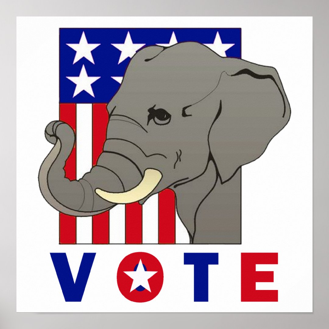 VOTE REPUBLICAN ELEPHANT Poster | Zazzle