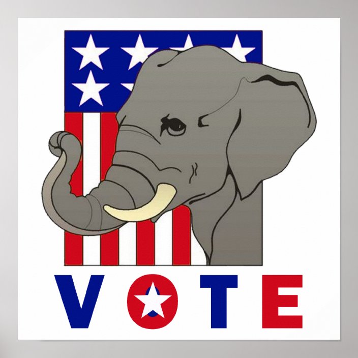 VOTE REPUBLICAN ELEPHANT Poster | Zazzle.com