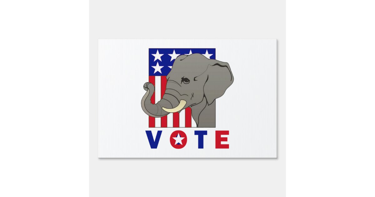 VOTE REPUBLICAN ELEPHANT Yard Sign | Zazzle