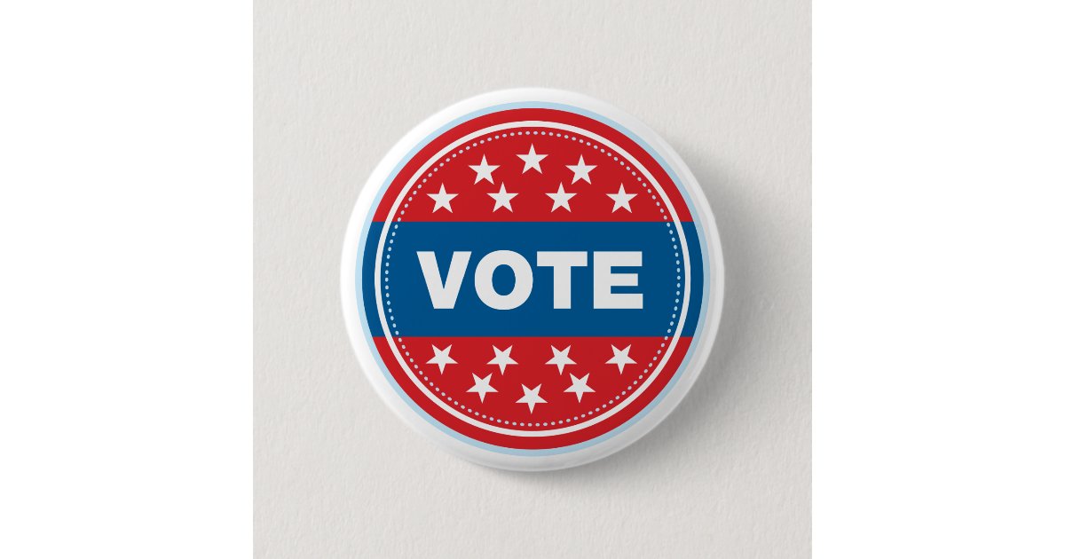 Vote Seal - Blue Pinback Button | Zazzle
