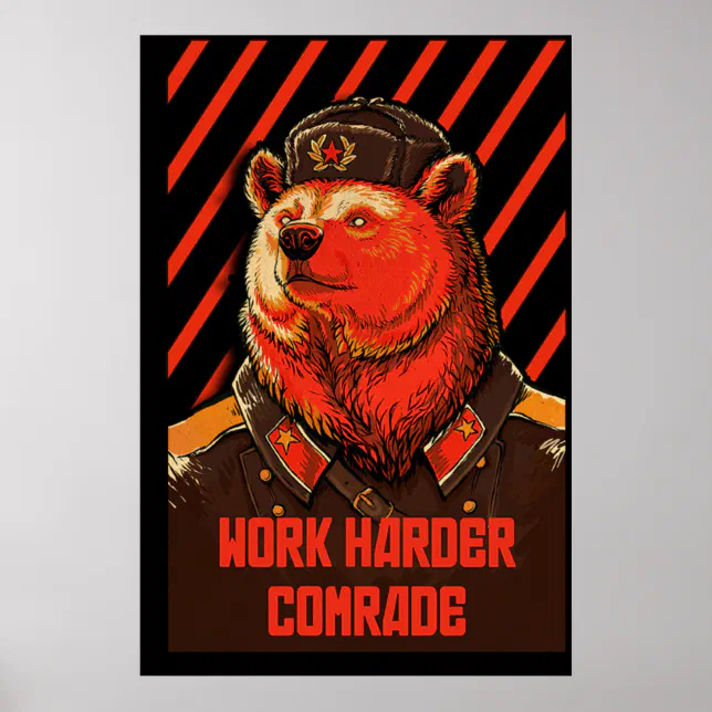 Vote Soviet bear - russian bear meme Poster | Zazzle