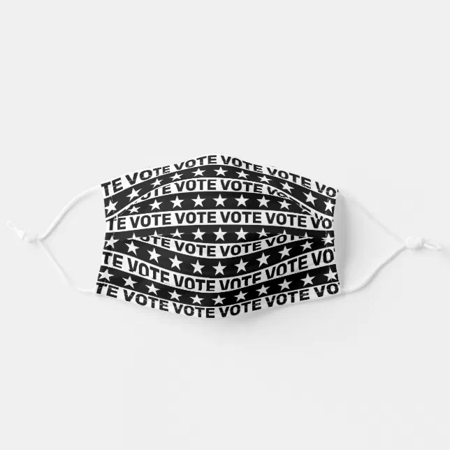VOTE stars and stripes cloth face mask | Zazzle