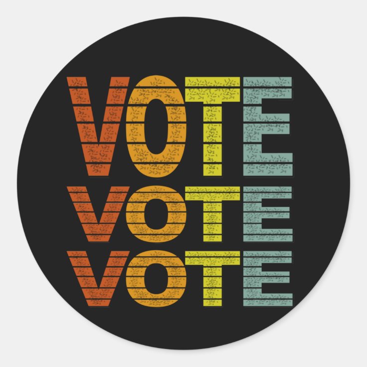 vote-Sticker Classic Round Sticker | Zazzle
