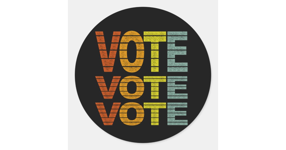 vote-Sticker Classic Round Sticker | Zazzle