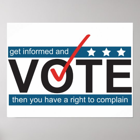 Vote to Complain Funny Election Humor Poster Art | Zazzle.com
