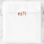 Vote Vibrant Modern Rainbow Political Classic Round Sticker | Zazzle