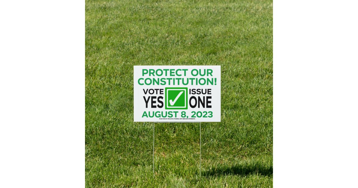 VOTE YES ON ISSUE 1 - OHIO SIGN | Zazzle