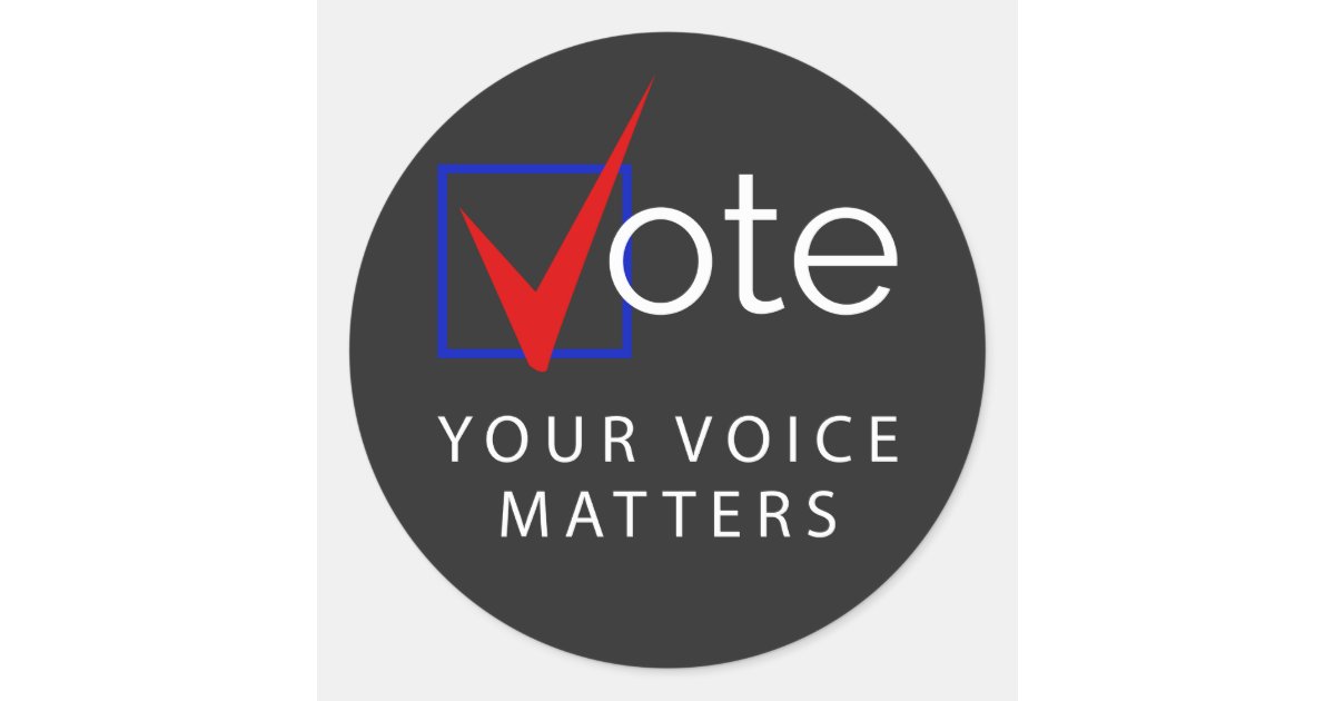 VOTE Your Voice Matters 2020 Election Stickers | Zazzle