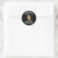 Voted Most Likely To Suck-ceed Vacuum Pun Dark BG Classic Round Sticker ...