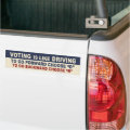 Voting is like Driving Bumper Sticker | Zazzle