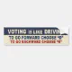 Voting is like Driving Bumper Sticker | Zazzle