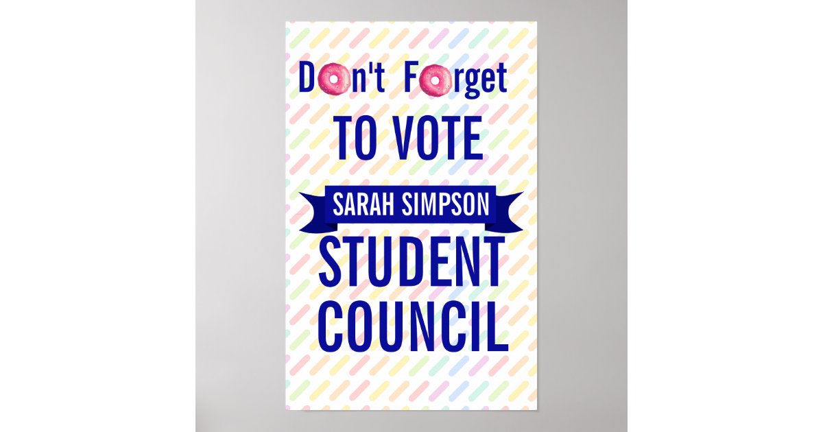 voting poster class president, student council | Zazzle