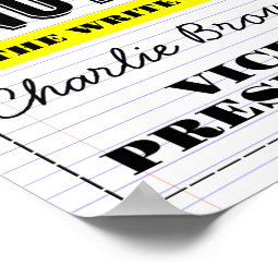 voting poster school classroom Take Note vote | Zazzle