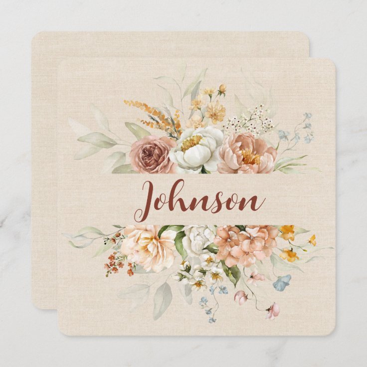 Vow Renewal Floral Border Invitation | Zazzle