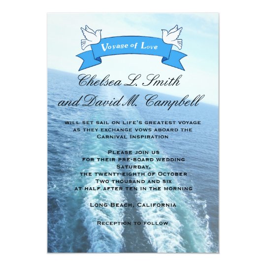 Voyage of Love|Cruise Ship/Destination Wedding Invitation | Zazzle.com