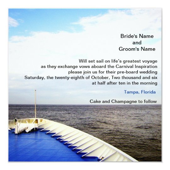 Voyage of Love | Cruise Ship/Destination Wedding Invitation | Zazzle.com