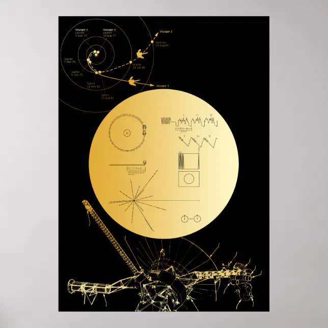 Voyager 1 Golden Record records Poster | Zazzle